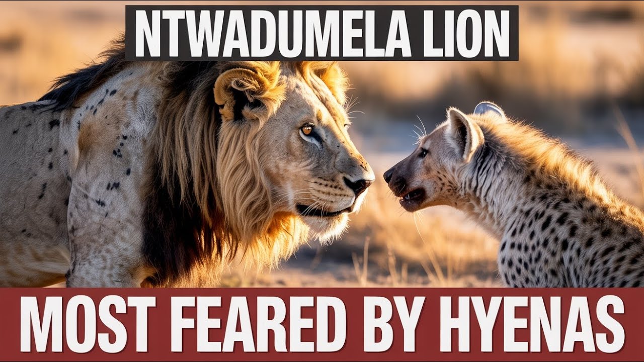 LION NTWADUMELA : THE LION MOST FEARED BY HYENAS - YouTube