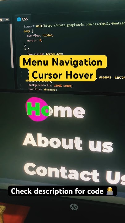 Navigation Cursor Mouseover Html Css Animation Coding Frontend