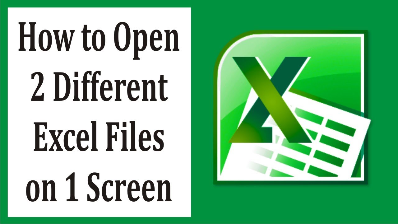 How To Open 2 Different Excel Files On 1 Screen 6 YouTube How To Open 2 Different Excel Files On 1 Screen 6 YouTube
