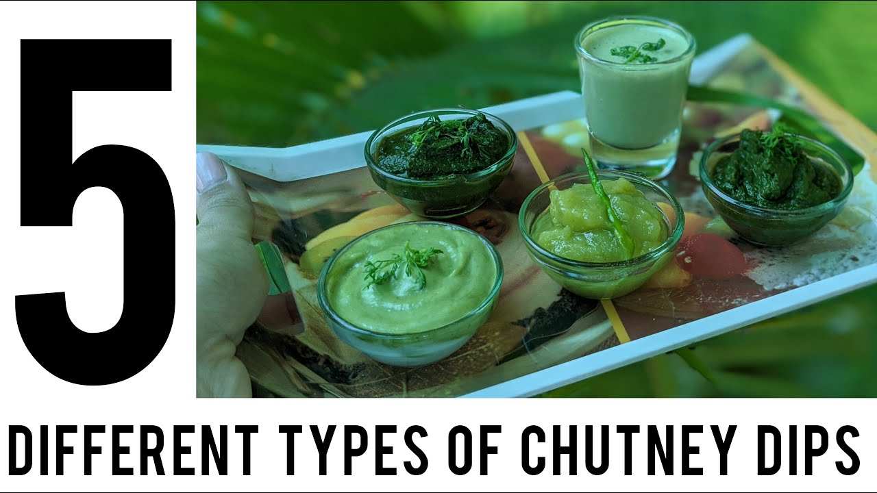 5 Different Chutneys | Simple to make | Chutney with any snack | Sachi ...