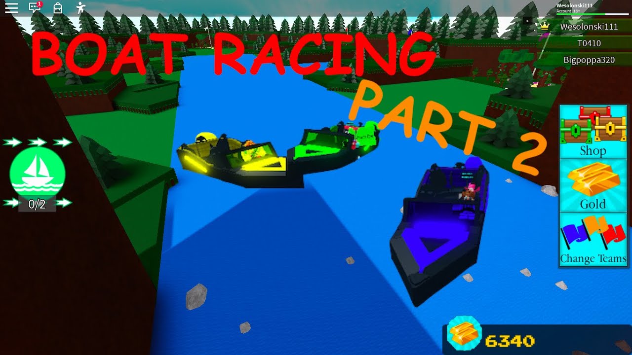 Boat Racing in Build a Boat Part 2 - YouTube