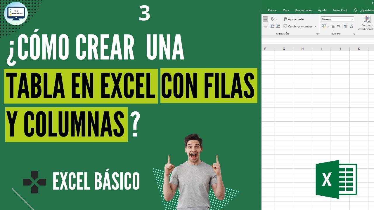 𝟎𝟑 | ¿𝐂𝐎́𝐌𝐎 𝐂𝐑𝐄𝐀𝐑 𝐔𝐍𝐀 𝐓𝐀𝐁𝐋𝐀 𝐄𝐍 𝐄𝐗𝐂𝐄𝐋? - YouTube