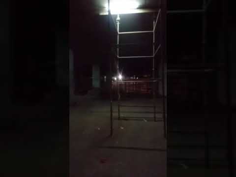 Temporary lighting arrangement at construction site. PART 1 - YouTube