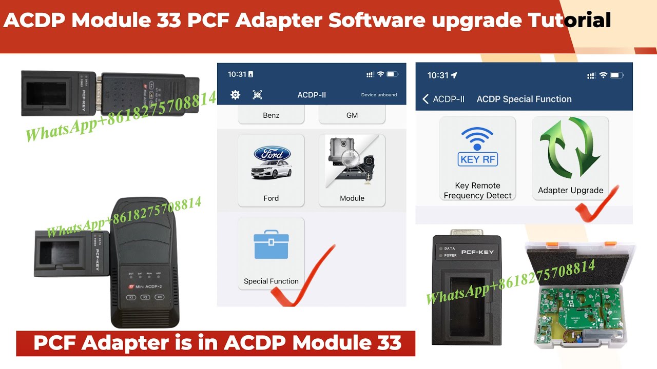 Mini ACDP Module 33 MQB PCF adaper software upgrade Tutorial - YouTube