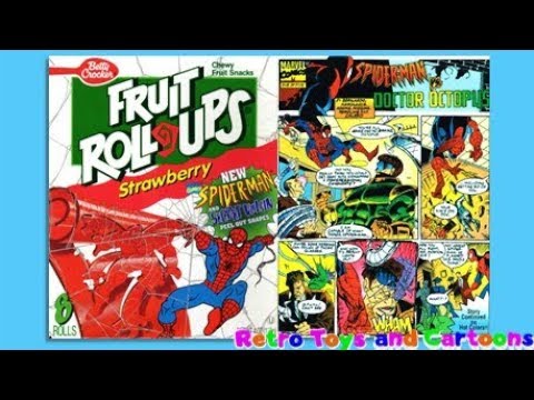Spider-Man Fruit Roll ups Commercial Retro Toys and Cartoons - YouTube