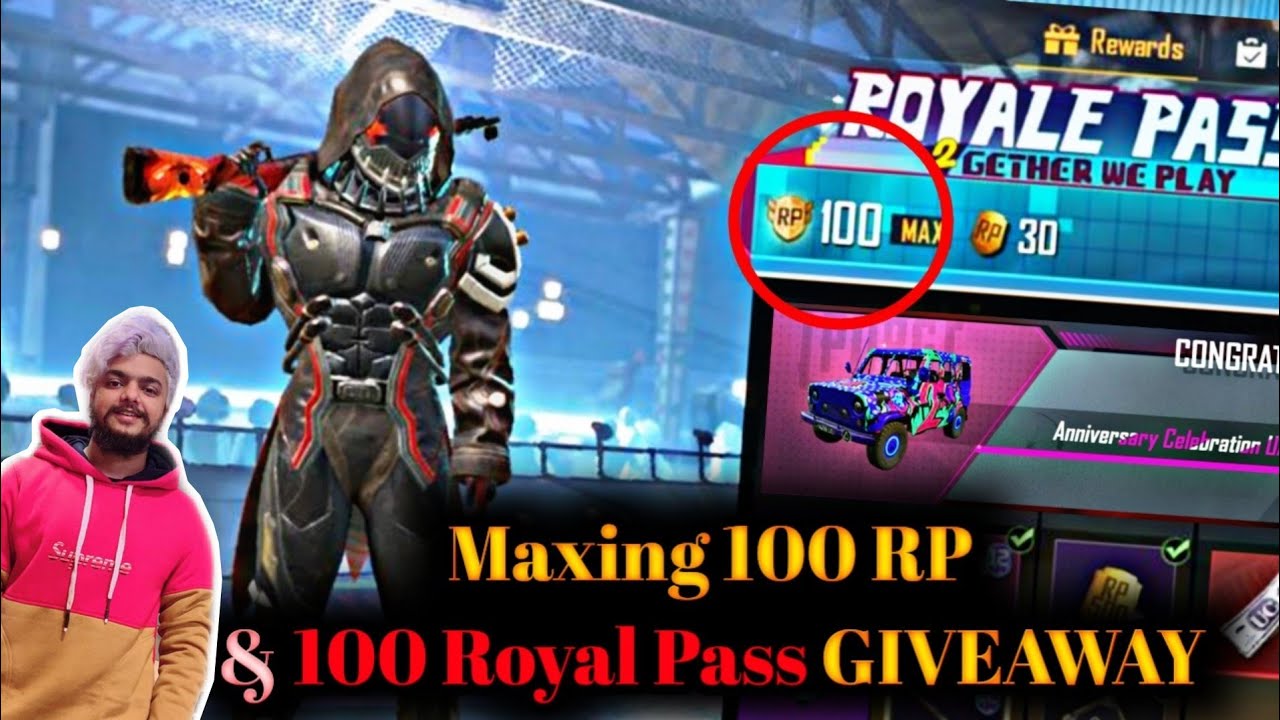 Maxing 100 RP And 100 Season 12 Royal Pass Giveaway | Gaming Guru - YouTube