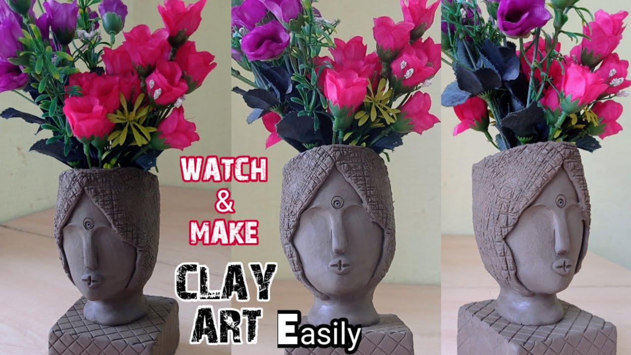Learn How To Craft A Beautiful Clay Flower Vase in Minutes! - YouTube
