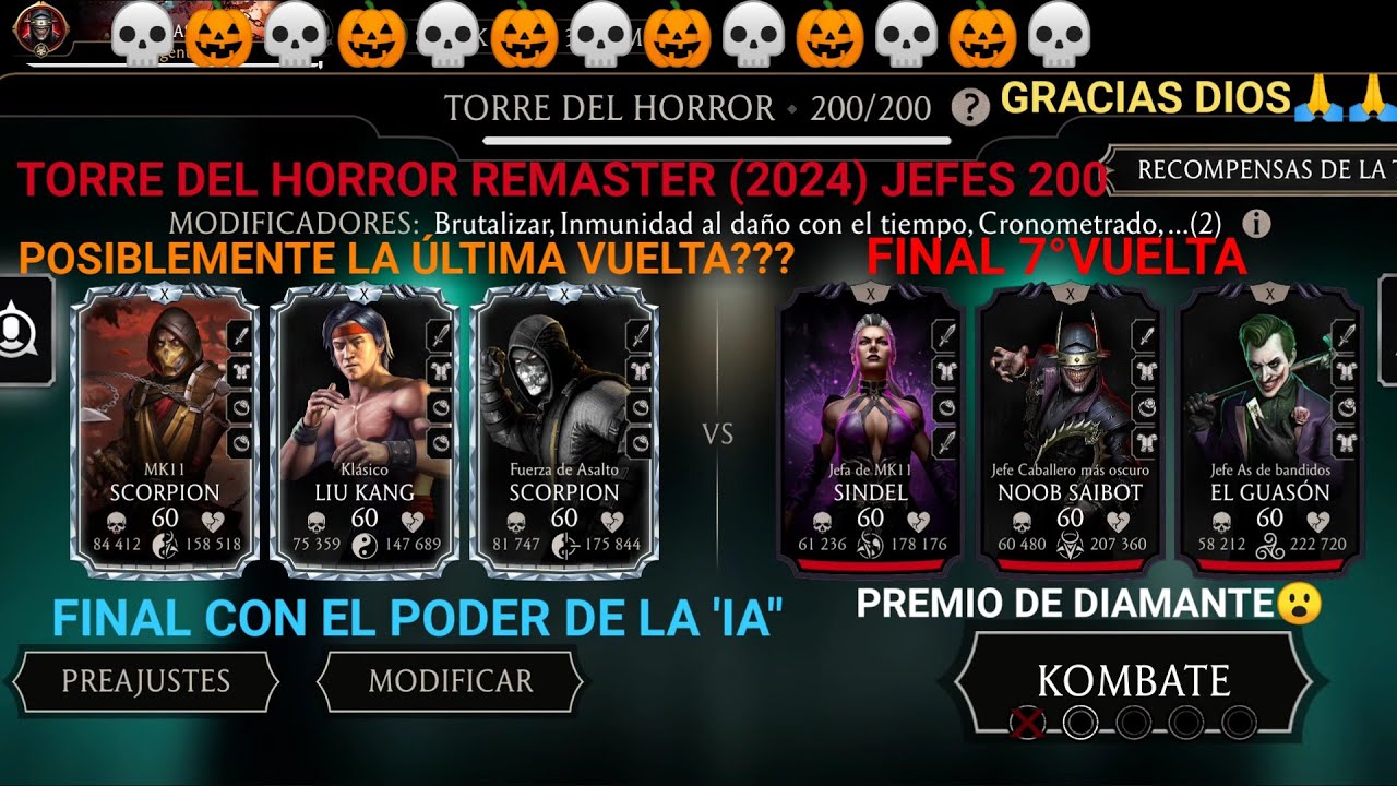TORRE DEL HORROR REMASTER (2024 JEFES 200 FINAL. 7°VTA, PREMIO D DIAMANTE👀😶🤫 EN AUTÓMATICO🤫MK ...