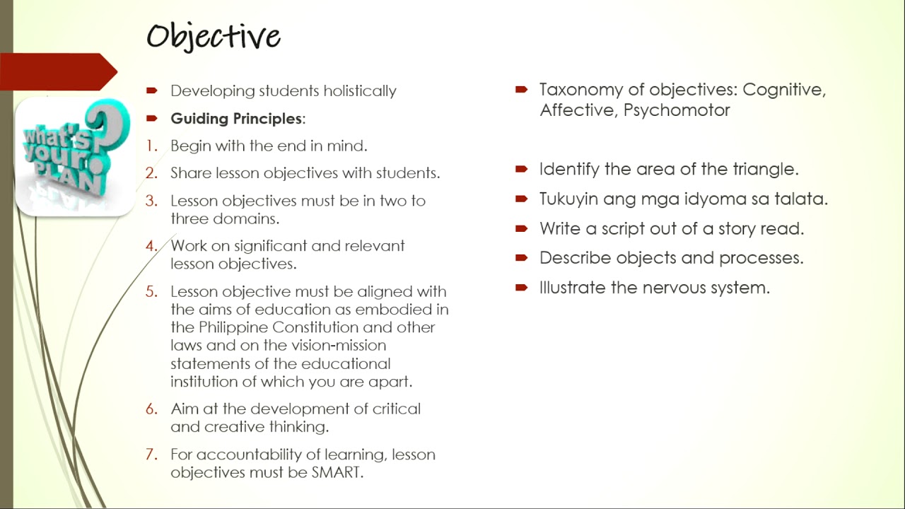 Principles Underlying Objectives - YouTube