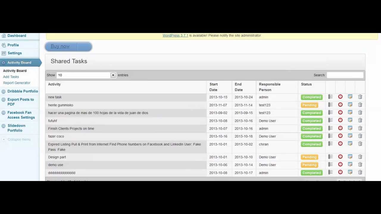 Wordpress Task Management (Task Manager) - YouTube