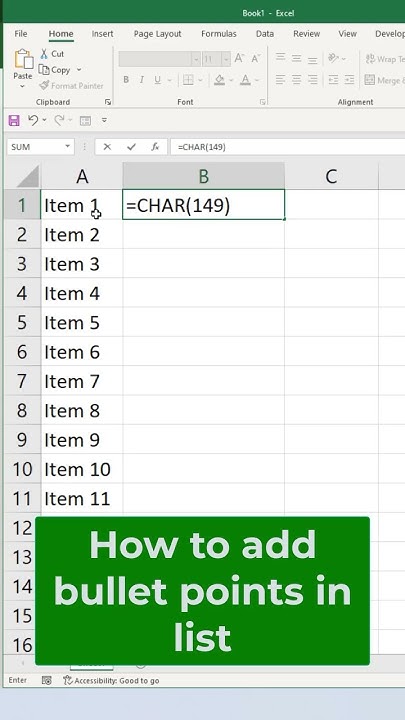How to Insert Bullets And Number in Microsft Excel?| Excel Tips and Tricks | Advance Excel Free ...