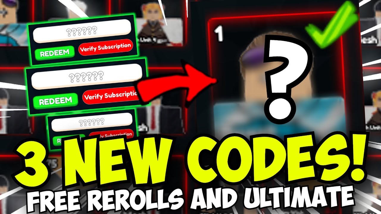 3 New Codes (FREE REROLLS!), REROLL QUEST RESET! & NEW ULTIMATE CODE ...
