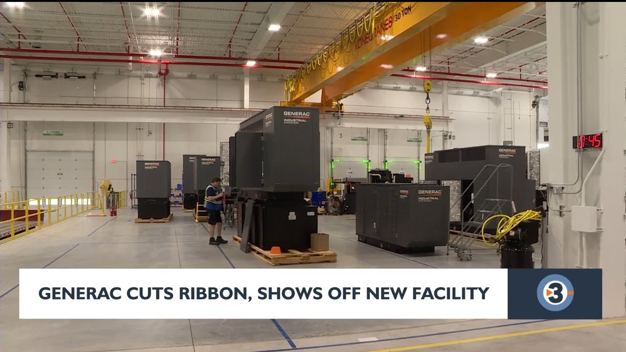 GENERAC cuts ribbon, shows off new facility - YouTube