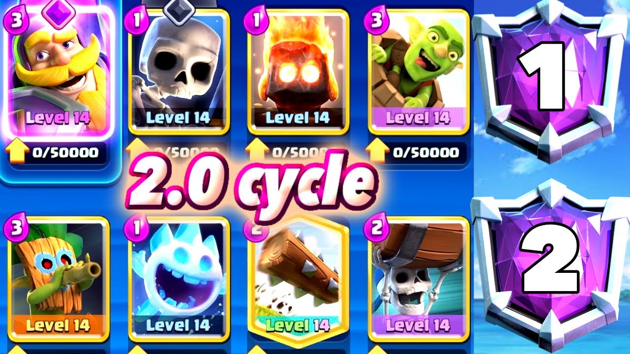 Top2 IN THE WORLD🌎 with 2.0 cycle deck😂-Clash Royale - YouTube