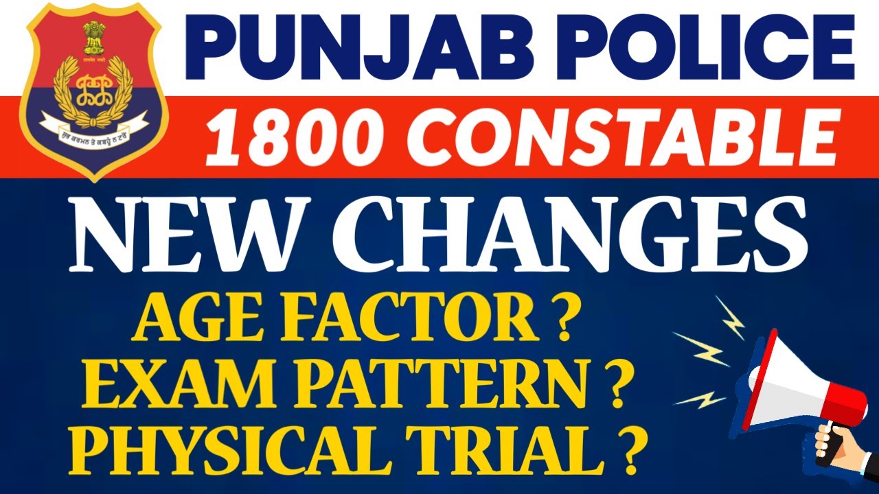 PUNJAB POLICE CONSTABLE 2024 | 1800 POSTS NOTIFICATION CRITERIA | FULL ...