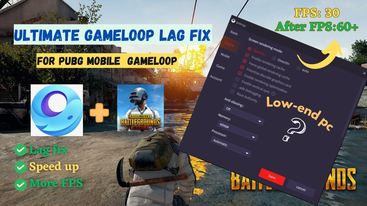 Optimize PUBG MOBILE: Game loop Lag Fix Settings 2023 - YouTube