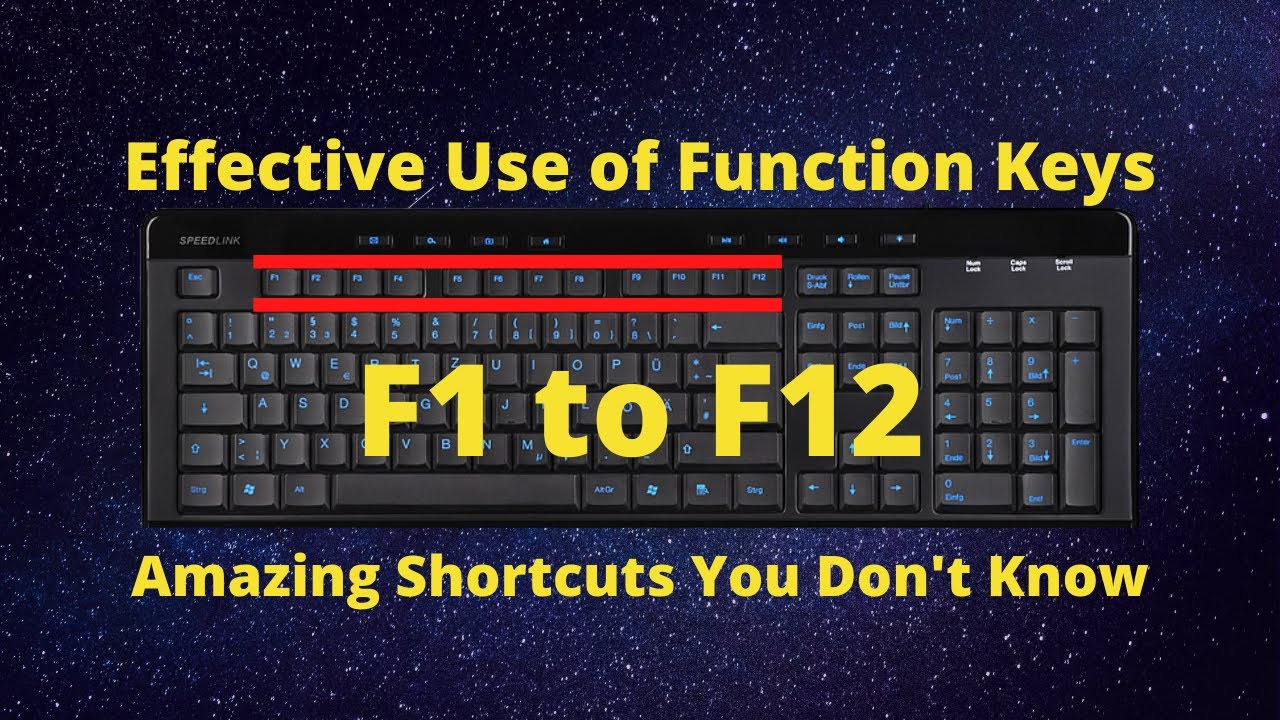 Uses Of Function Keys F1 To F12 YouTube