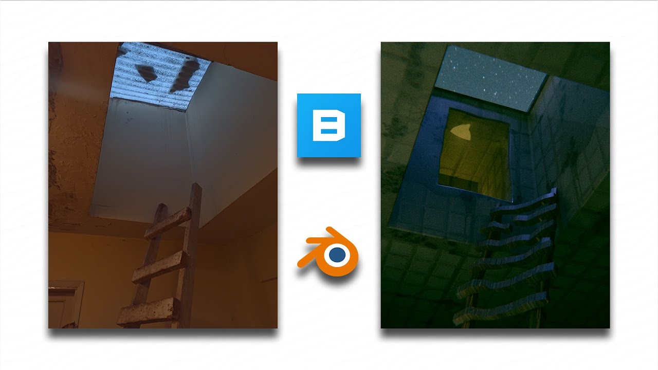 The Stairs - Blender & Quixel Bridge Timelapse #speedart - YouTube