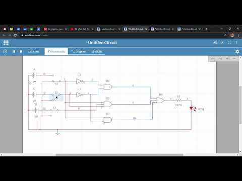 DLD Lab02 | AND, OR and NOT gate with their equivalence circuits | Multisim Live - YouTube