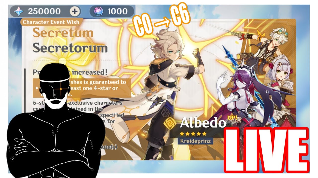 Albedo C6 Speed Run GACHA & Playing the New Version【Genshin Impact 原神 ...
