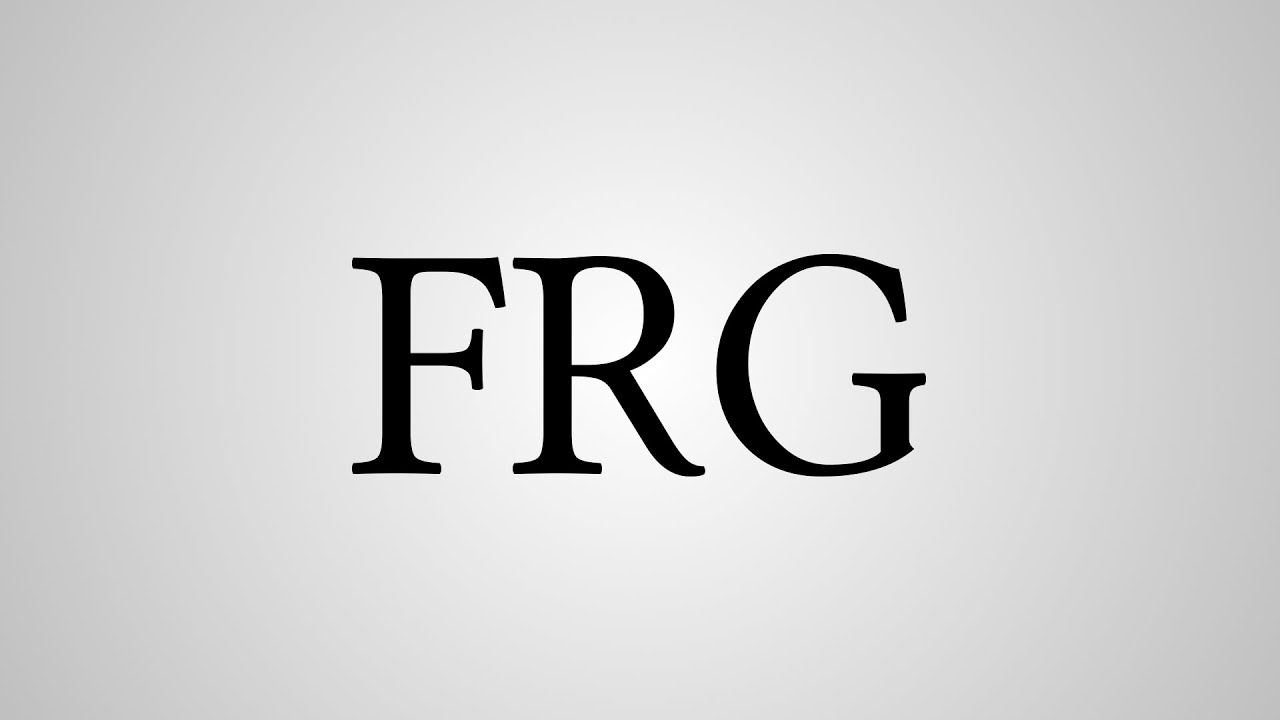 What Does "FRG" Stand For? - YouTube