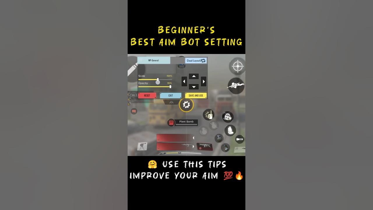 AIM BOT Settings in CODM BR 🔥💯CODM BR | Codmobile | CODM Pro Setting #shorts #codmbr #ff #codm # ...