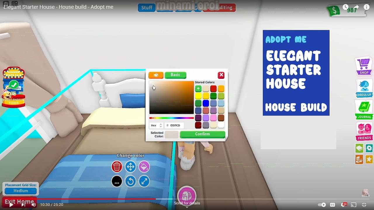 Elegant Starter House - House build - Adopt me - YouTube