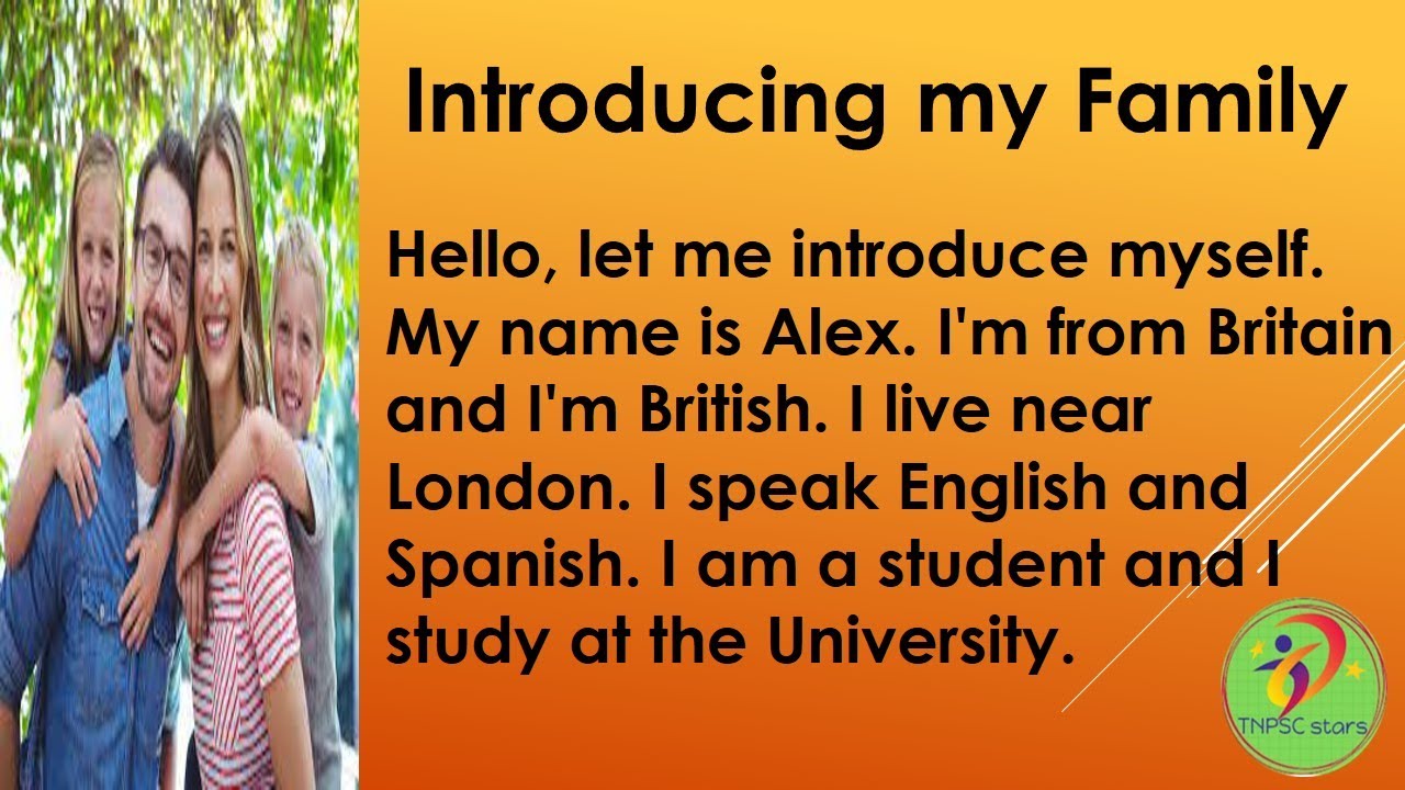 "Practice English Speaking – Introducing My Family | listening and ...