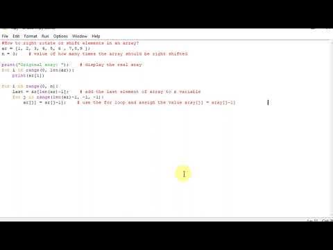 How to right rotate or shift elements in an array - YouTube