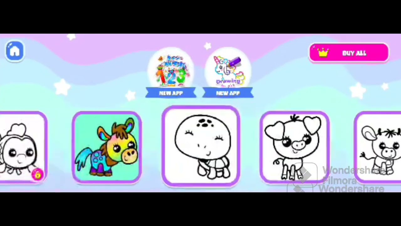 Bini Bambini Coloring Activity | YBY Games - YouTube