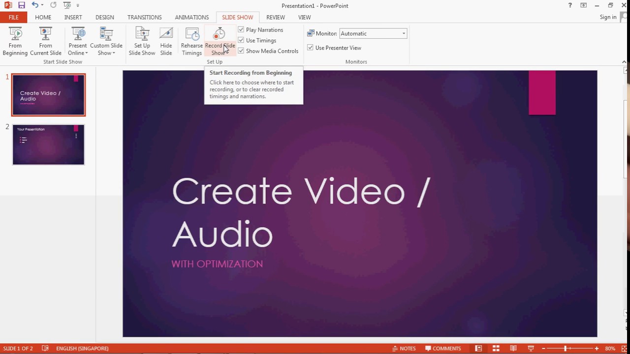 PowerPoint - Create A Video Presentation For The Internet - YouTube