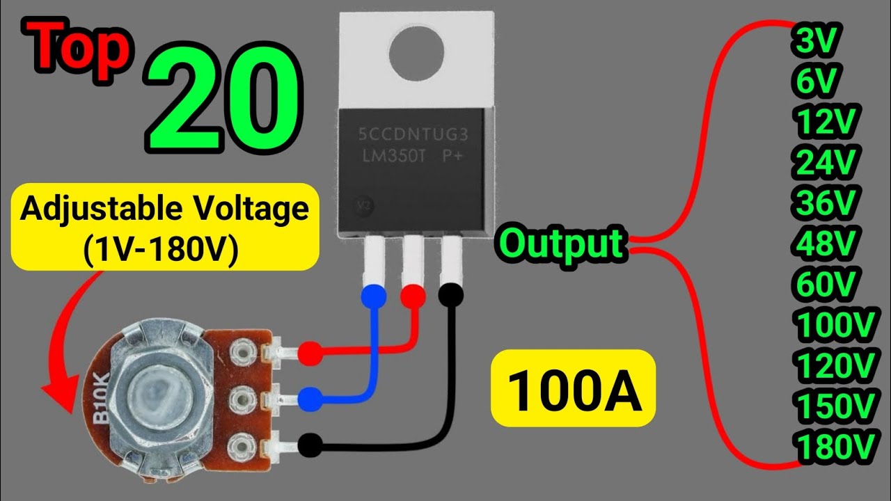 Top 20 Adjustable Voltage Regulator Circuits Anyone Can Make in 2025 ...