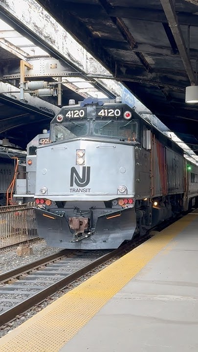 NJT 4120 EMD F40PH-2CAT leaving Hoboken Terminal #njtransit - YouTube