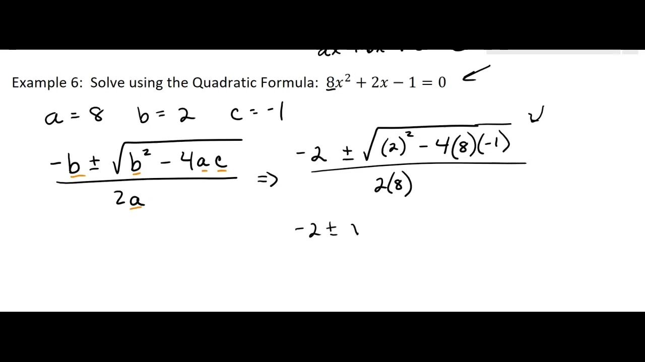 1 5 k Solve Using The Quadratic Formula Ex 6 YouTube 1 5 k Solve Using The Quadratic Formula Ex 6 YouTube