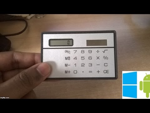 183) EDC-Credit card shaped solar powered calculator unboxing ...