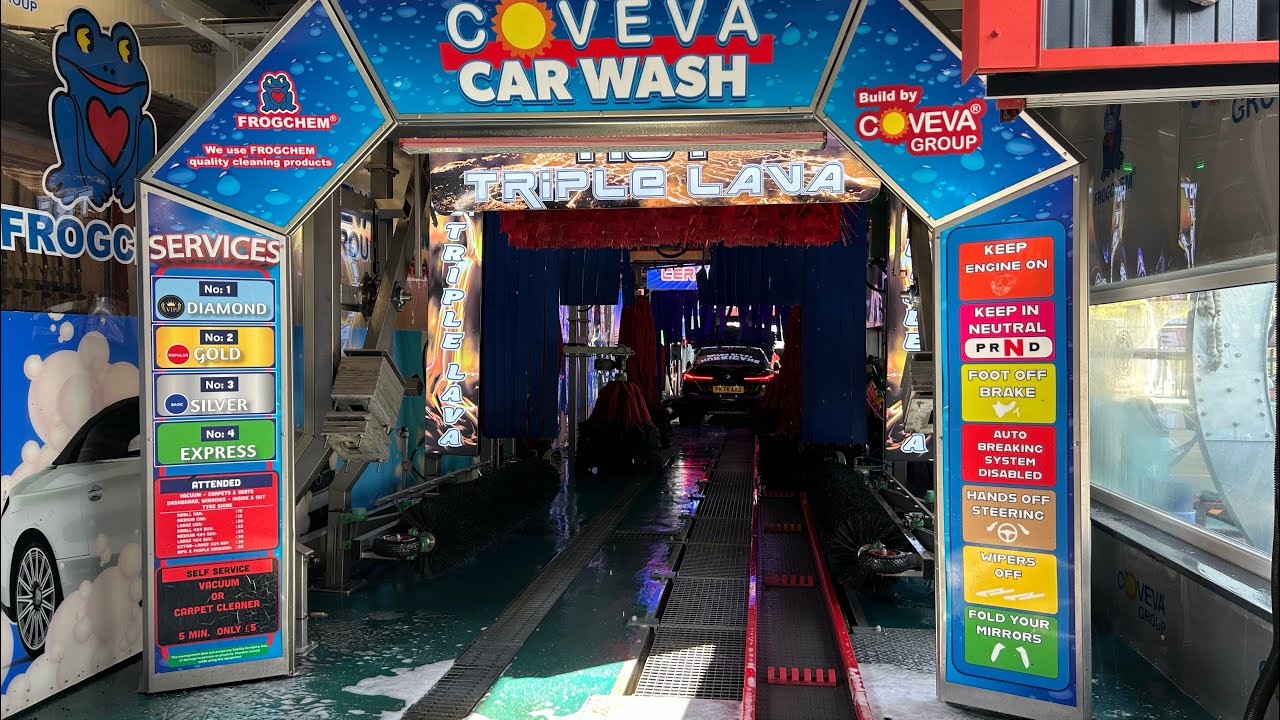 Coveva Tunnel Wash || Coveva Car Wash || Leatherhead - YouTube