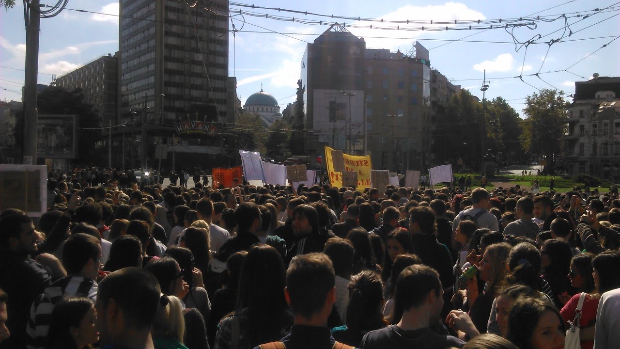 Studentski protesti, Beograd, 7.10.2014. - YouTube