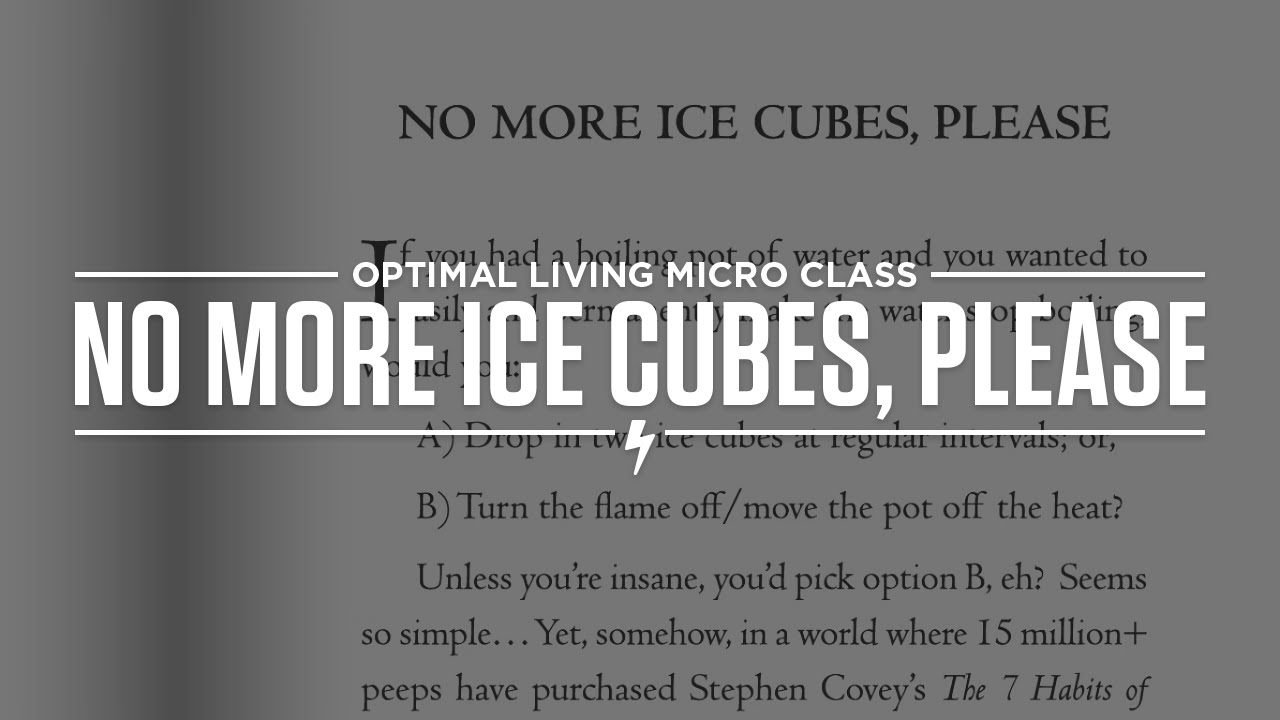 No More Ice Cubes Please - YouTube