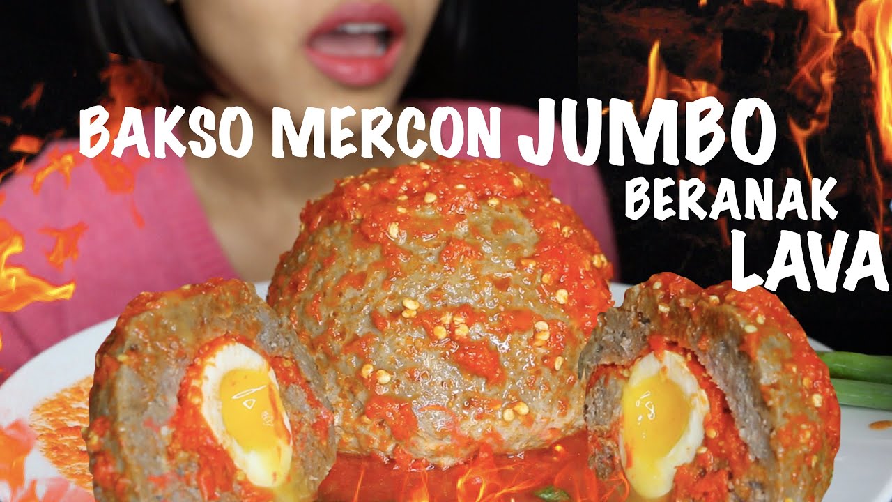 ASMR BAKSO MERCON JUMBO BERANAK LAVA 🔥🥵collab @gisellameiviana || ASMR ...