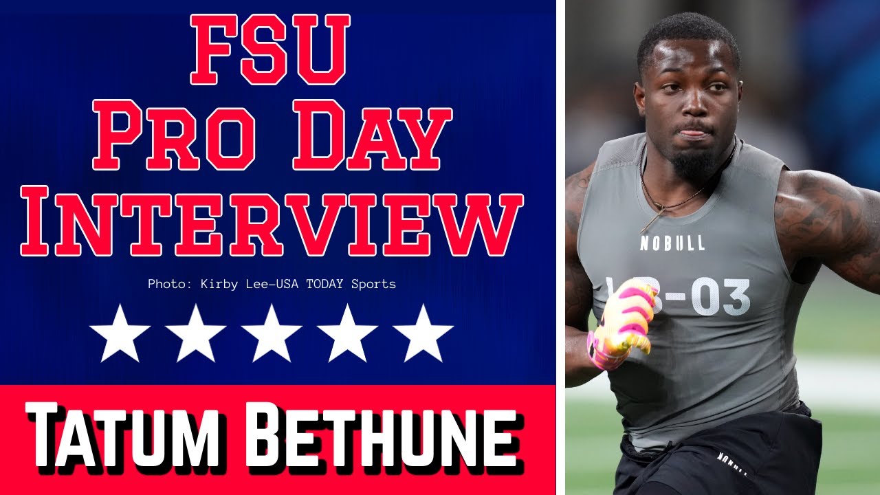 Tatum Bethune FSU Pro Day Interview | FSU Football NFL Draft | Warchant ...