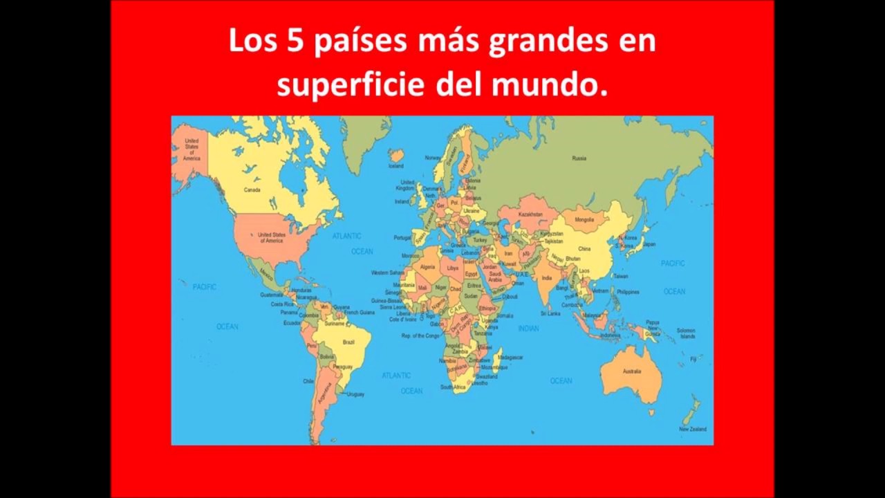 Top 5: Los países más grandes del mundo. - YouTube