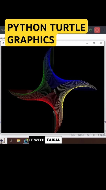 Easiest Python Code For This Turtle Graphics Design Pythonturtle Coding Pythonlearning
