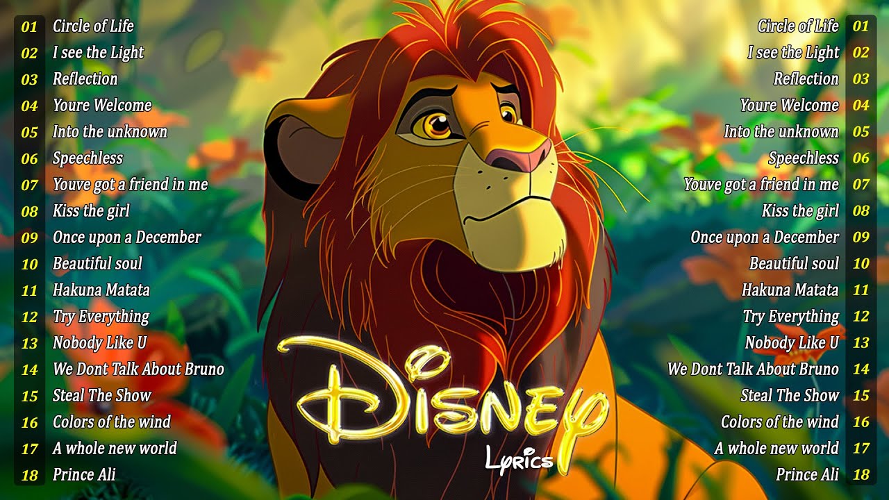 Collection of Disney songs with lyrics 💛 Disney Music 2024 🎶 The best ...