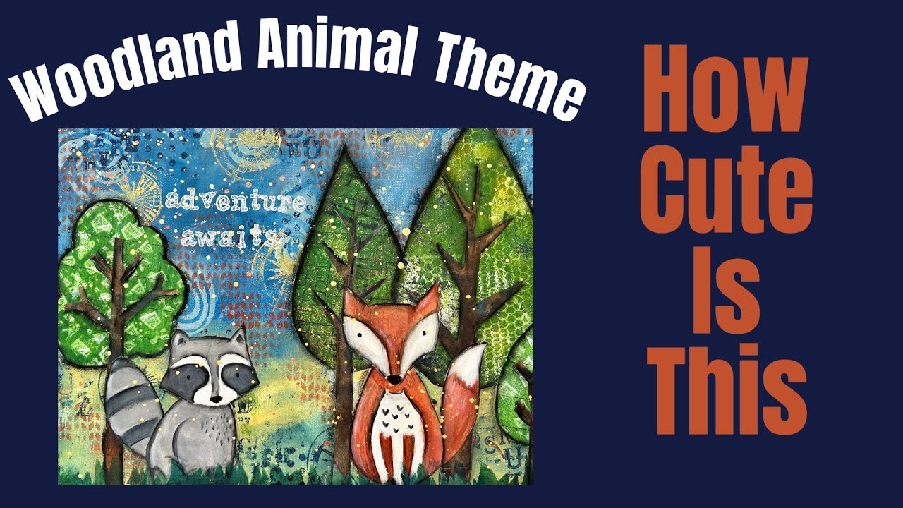 WOODLAND ANIMALS - COLLAGED CREATION- Mixed Media #woodlandanimals # ...