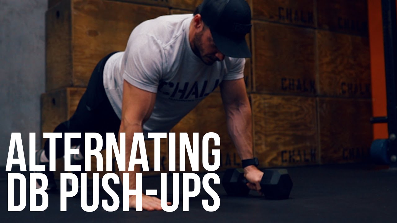 ALTERNATING DUMBBELL PUSH UPS | CHALK PERFORMANCE TRAINING - YouTube
