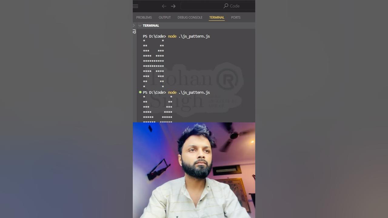 Javascript Butterfly Pattern | Javascript Tutorial #shorts #coderohan #javascript #codingshorts ...