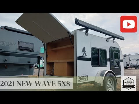 BASIC & BUILT well Fiberglass TEARDROP, The New Wave 5x8 camper - YouTube