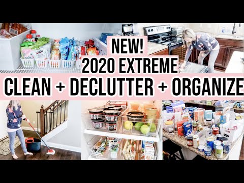 NEW! CLEAN + DECLUTTER + ORGANIZE WITH ME 2020 | KONMARI INSPIRED | HUGE PANTRY DECLUTTER ...