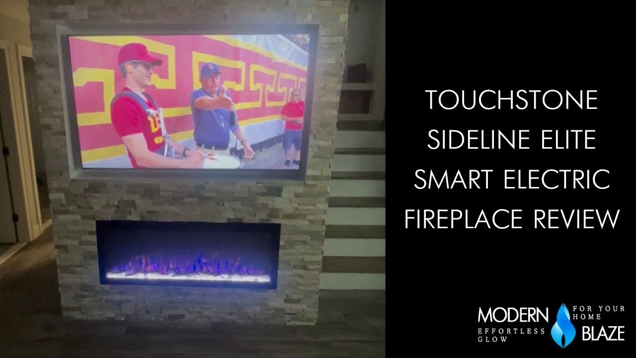 Touchstone Sideline Elite Smart Electric Fireplace Review - YouTube