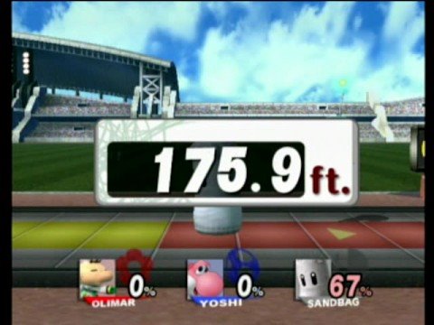 [Brawl Hacks] Funny Home Run Contest With Olimar & Yoshi - YouTube